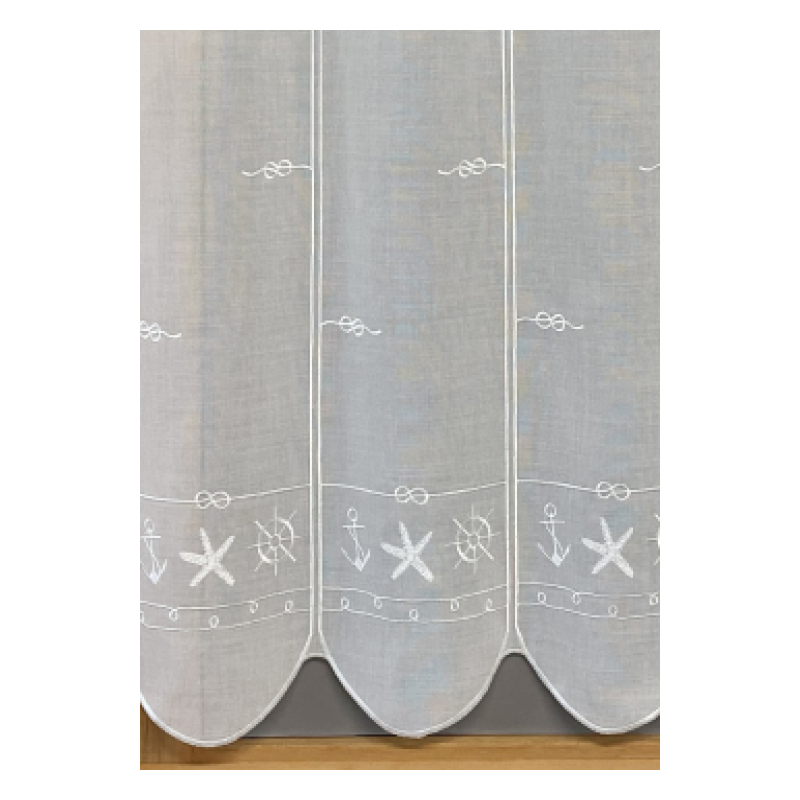 Petit rideau - brise bise mer - vitrage thème marin - RideauxVoilages
